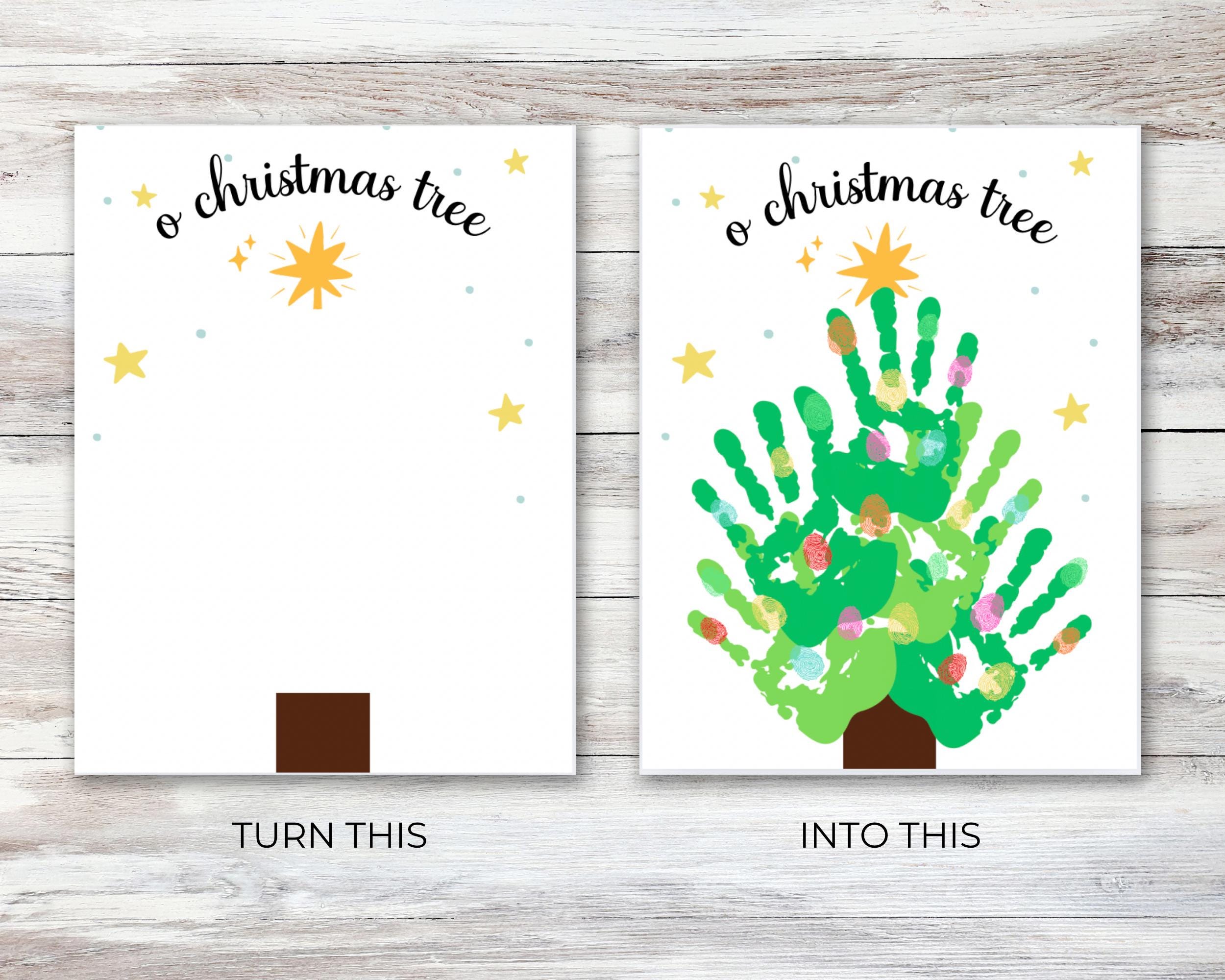 O Christmas Tree Handprint Craft | Christmas Keepsake Printable for ...