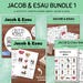 Jacob and Esau Printable Bundle, Fun Bible Activity for Kids, Bible ...