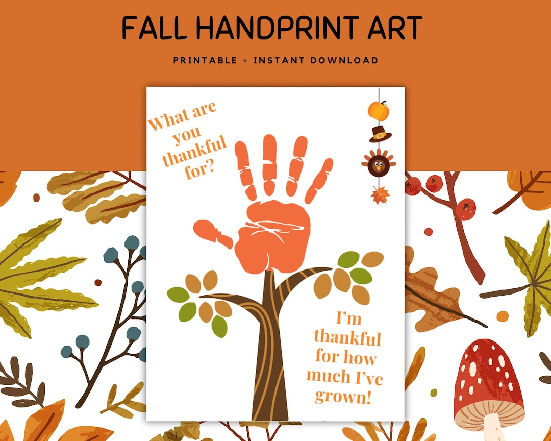Thanksgiving Handprint Art, Fall Handprint Art , Thanksgiving Sunday ...