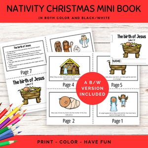 Nativity Story Mini Book: Engaging Bible Activities for Kids ...