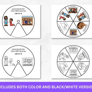 Jesus Heals Ten Lepers Bible Story Wheel Craft | Luke 17:11–19 Sunday ...