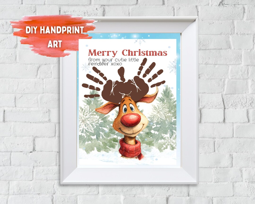 Christmas Reindeer Handprint Art for Kids | DIY Holiday Keepsake Craft ...