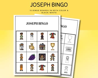 David and Goliath Bingo Set for Kids - Bible Story Activity, David ...