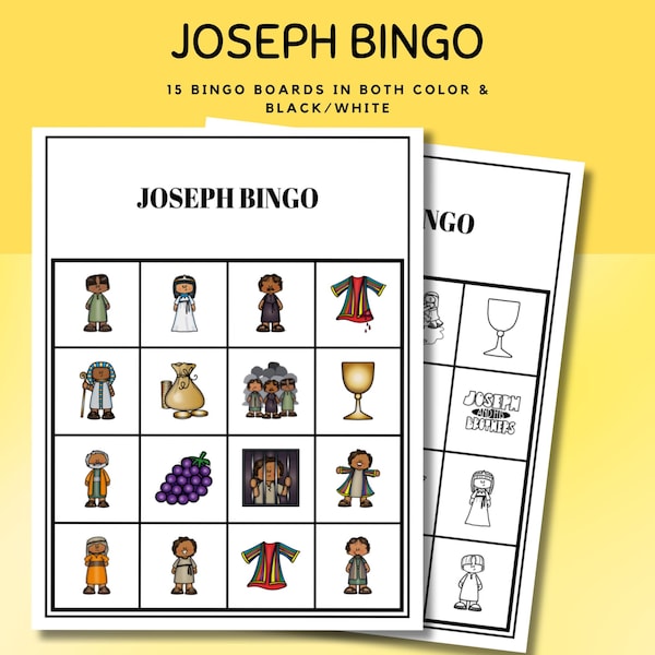 Baby Moses Bingo Set for Kids Bible Story Activity, Moses Bible Bingo L ...