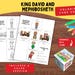King David and Mephibosheth Coloring Cube | 2 Samuel 9 Bible Story ...