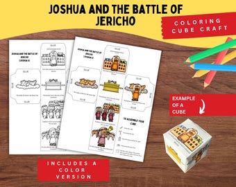 Joshua and the Battle of Jericho Bible Story Cube | Printable Craft for ...
