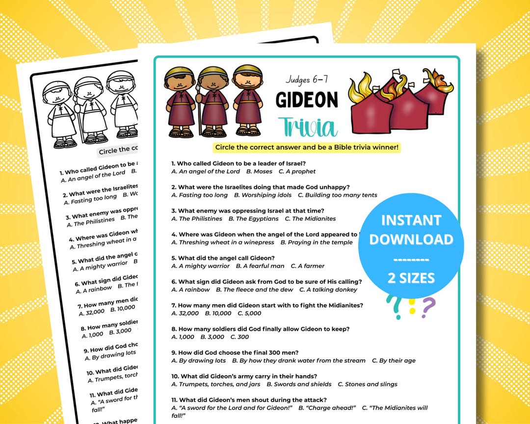Gideon Bible Story | Gideon and the 300 Men | Battle of Midian | Judges ...