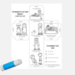 Parable of the Great Banquet Bible Story Cube | Luke 14:15–24 ...