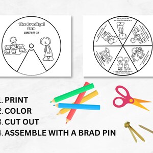 Prodigal Son Bible Story Wheel Craft | Luke 15:11–32 Christian ...