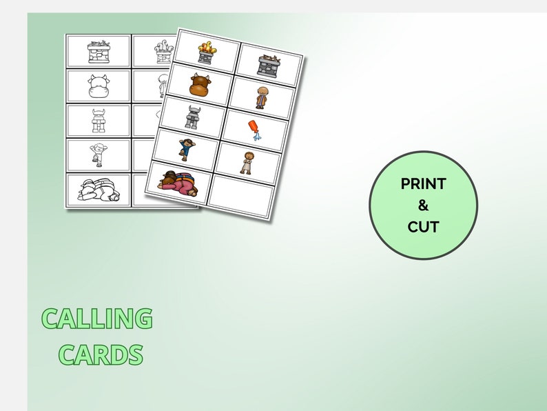 Elijah & the Prophets of Baal Bingo Bingo Set for Kids, Elijah Bible ...