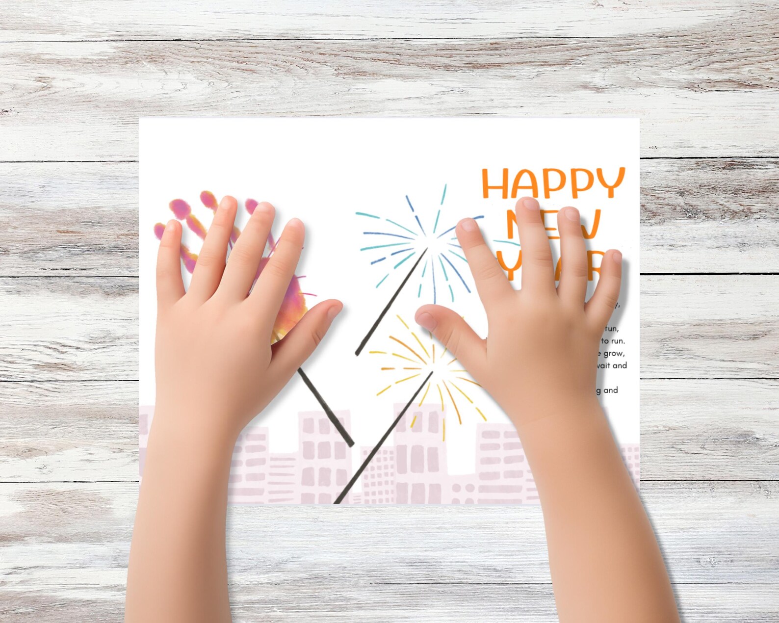 New Year Handprint Craft for Kids, Keepsake 2026, Happy New Years Eve ...