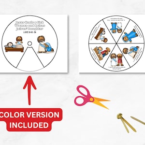 Jesus Heals Jairus’ Daughter & Sick Woman Bible Wheel | Luke 8:40–56 ...