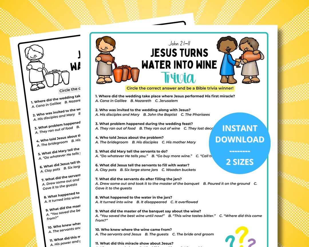 Jesus Turns Water Into Wine Bible Story | Wedding at Cana | First ...