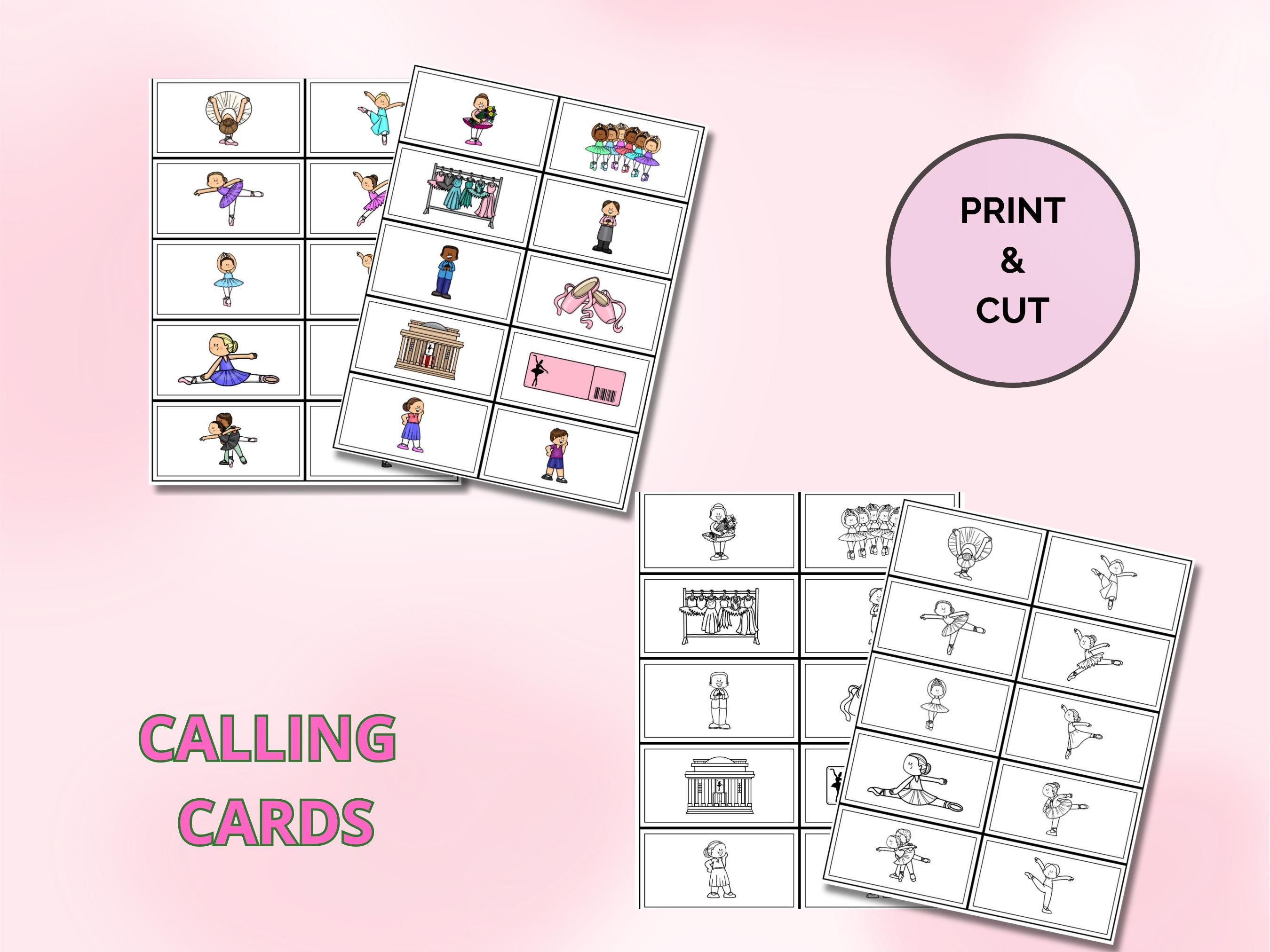 Ballet Bingo, Printable Game for Dance Lovers, Ballerina Themed Bingo ...