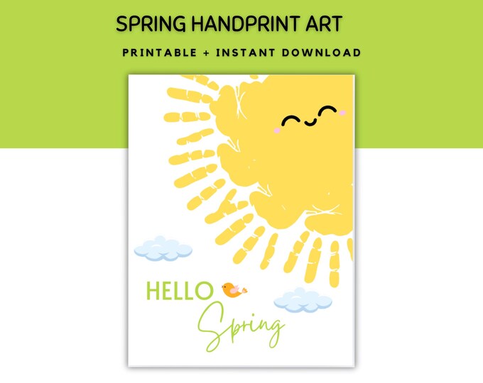 Spring Handprint Craft, Spring Handprint Art, Handprint Activity, Baby ...