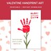 Valentine Handprint Art, Valentine Preschool Activity, Craft for ...