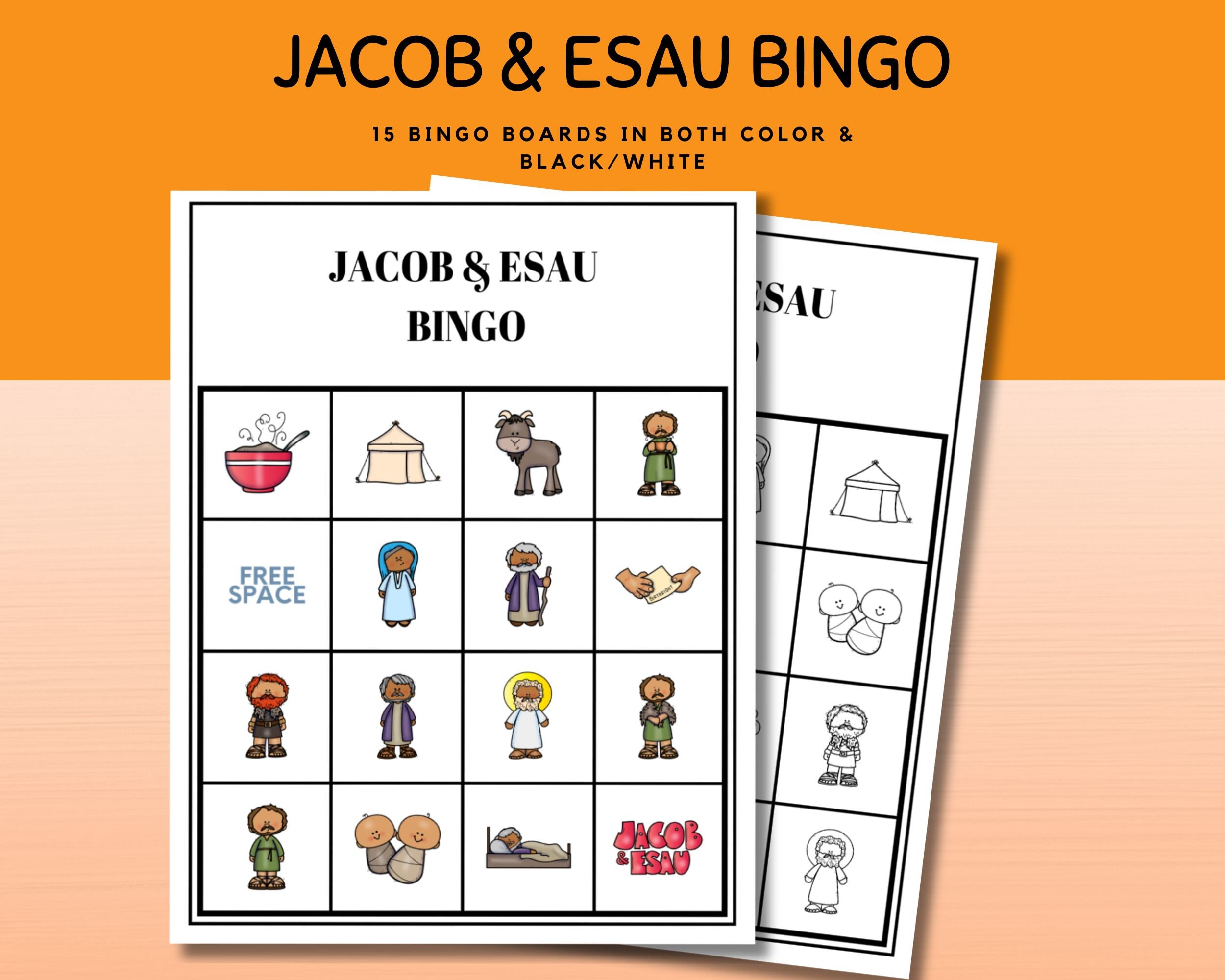 Jacob and Esau Printable Bundle, Fun Bible Activity for Kids, Bible ...