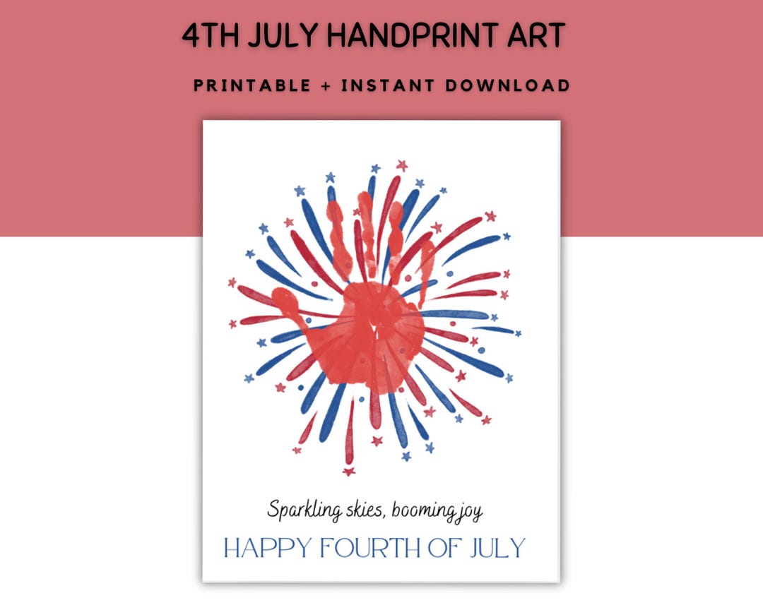 4th of July Handprint Art, 4th of July Activity, Handprint Art ...
