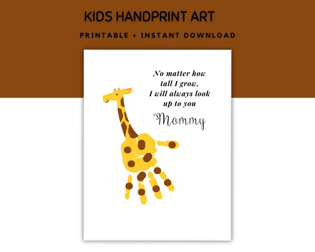 Handprint for Mom Craft, Mother's Day Handprint, Mom Birthday Keepsake ...