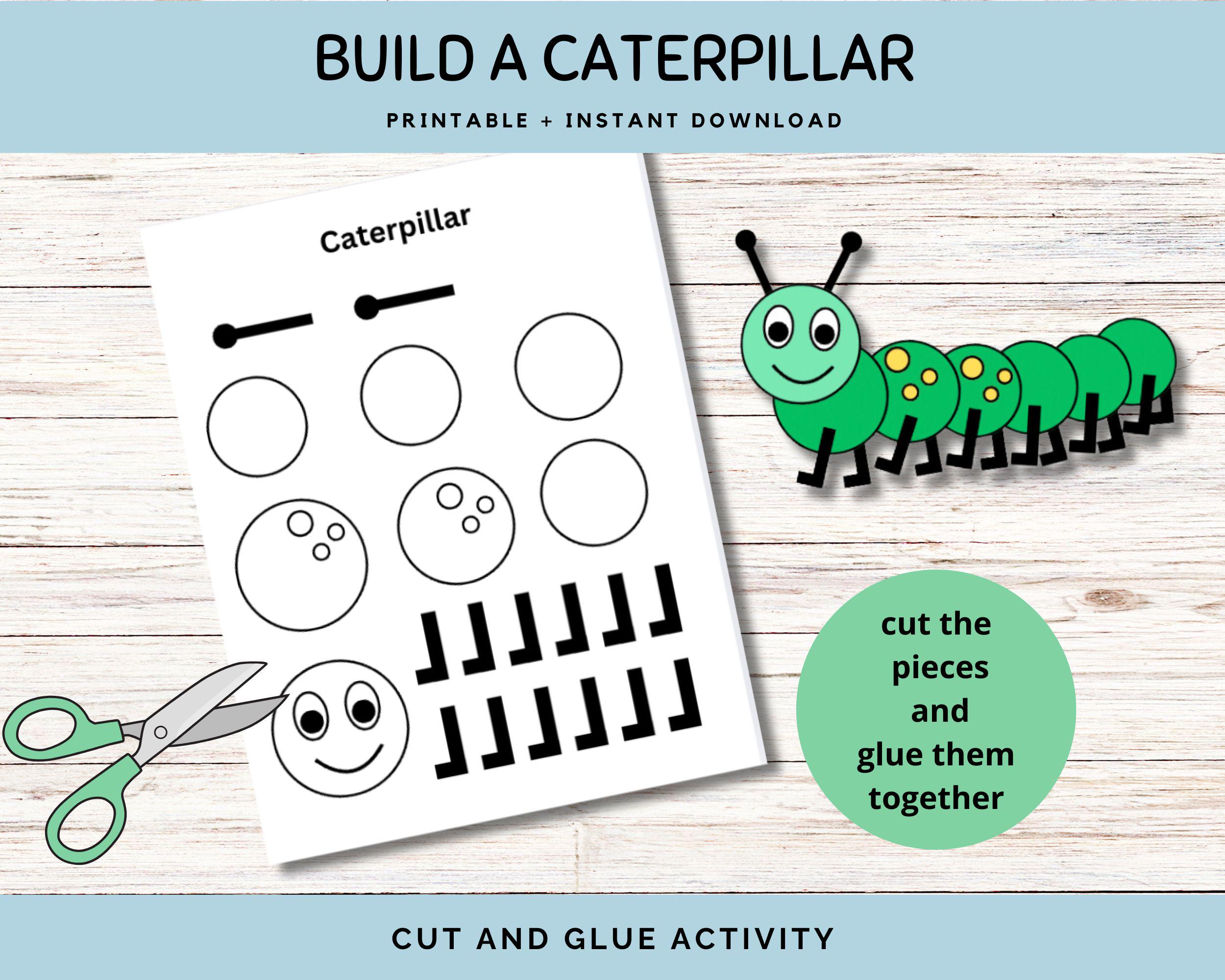 Build a Caterpillar Activity, Cut and Glue Printable for Kids ...