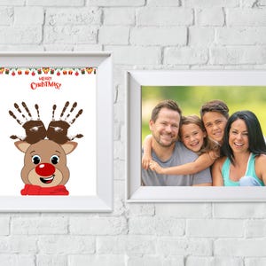Rudolph Handprint Craft for Kids – Printable Christmas Reindeer Art ...