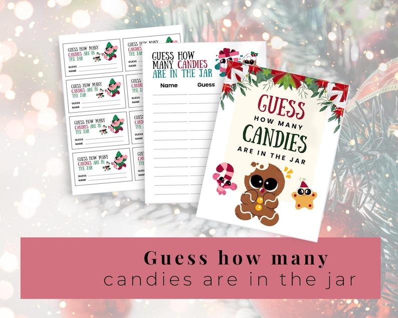 Christmas Guess How Many Candies Game | Holiday Party Icebreaker ...