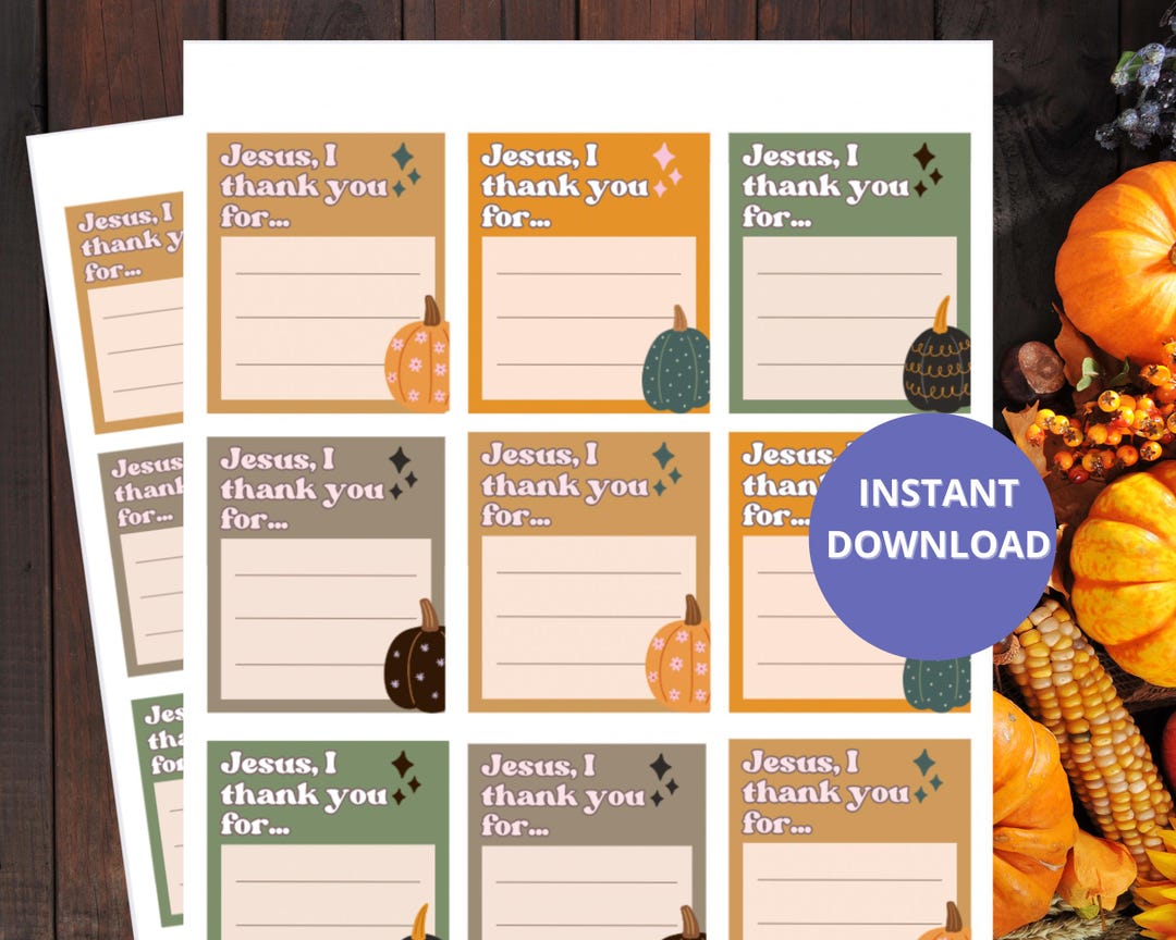 Christian Thanksgiving Gratitude Cards for Kids and Families – Fall ...
