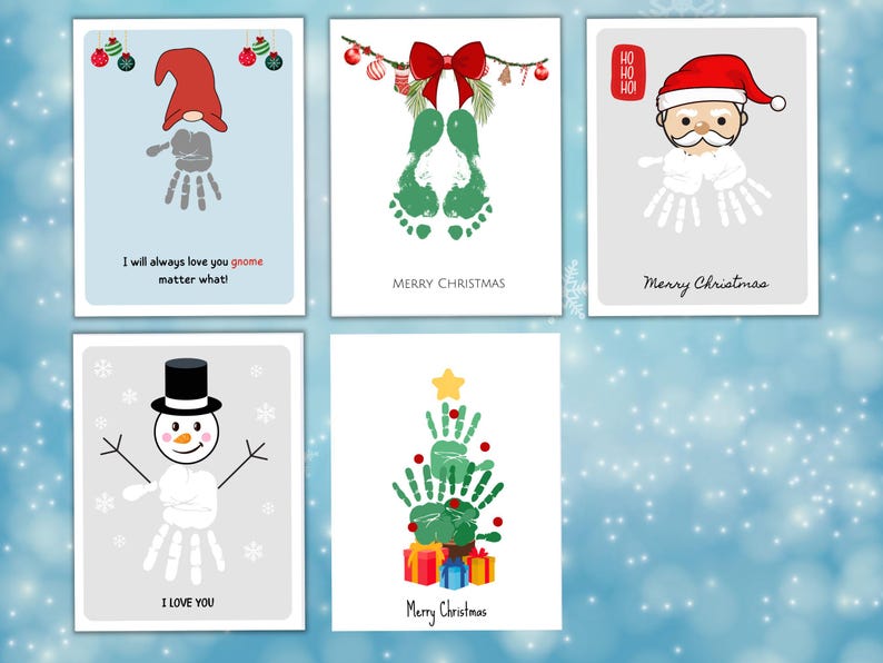 Christmas Handprint and Footprint Art Bundle , Christmas Preschool ...