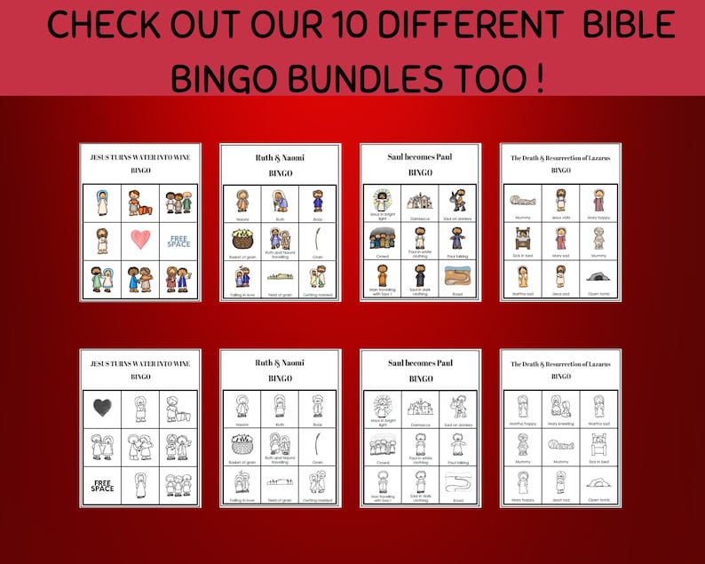 The Good Samaritan Bingo Set for Kids, the Good Samaritan Bible Bingo L ...