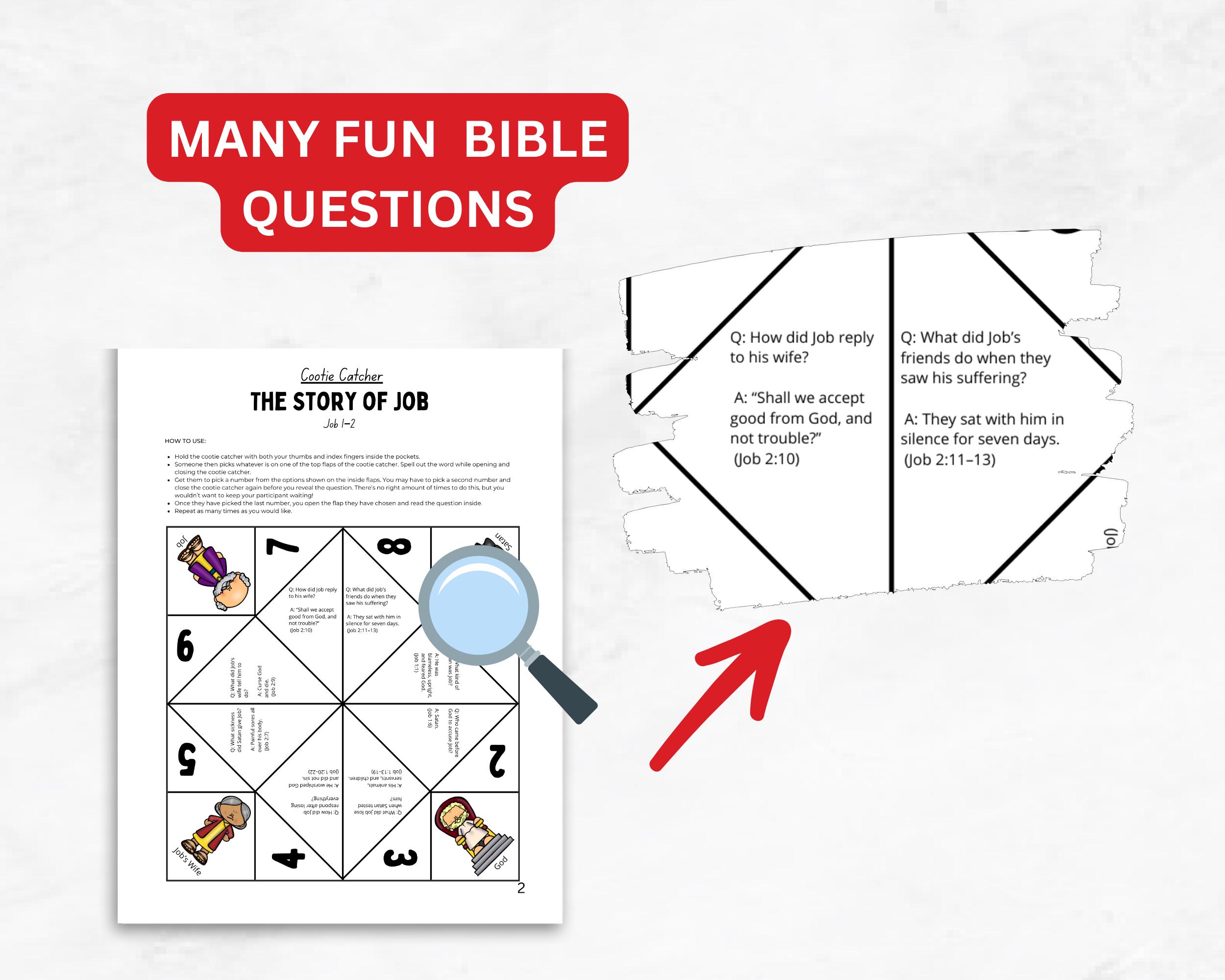 The Story of Job Bible Printable | Job 1–2 Bible Story for Kids | Book ...