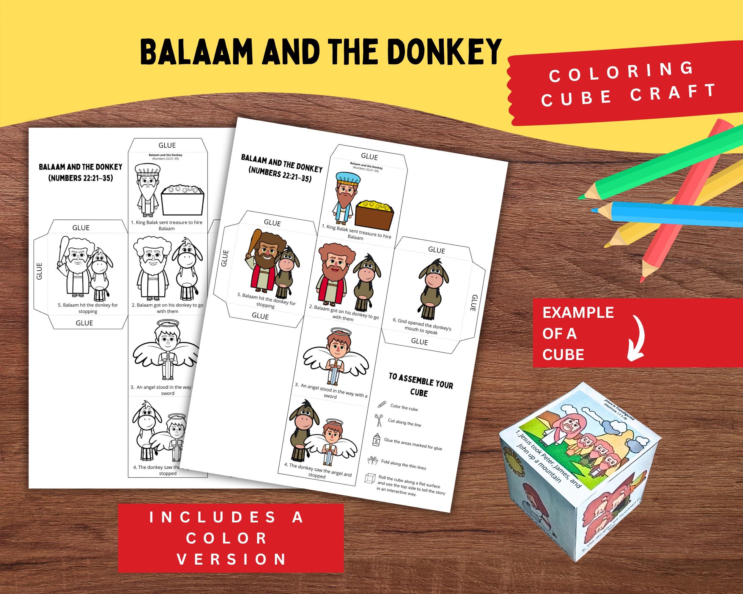 Balaam and the Donkey Bible Craft – Talking Donkey Story From Numbers ...