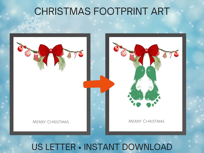 Christmas Handprint and Footprint Art Bundle , Christmas Preschool ...