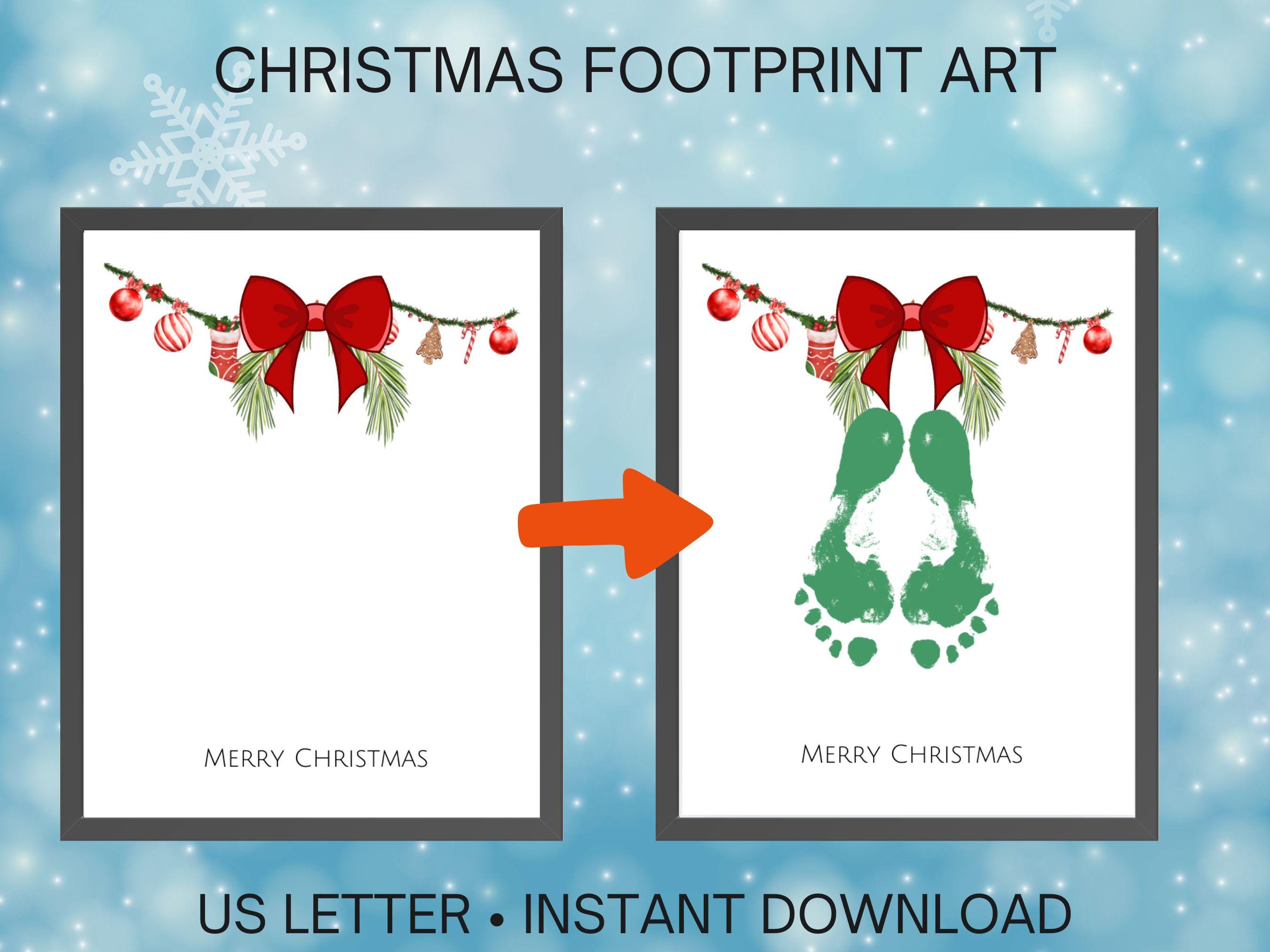 Christmas Handprint and Footprint Art Bundle , Christmas Preschool ...