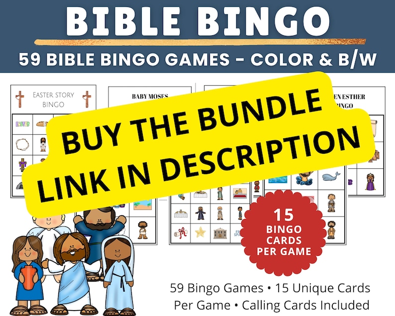Jesus Heals 10 Men With Leprosy Bingo Set for Kids, Jesus Heals Ten Men ...