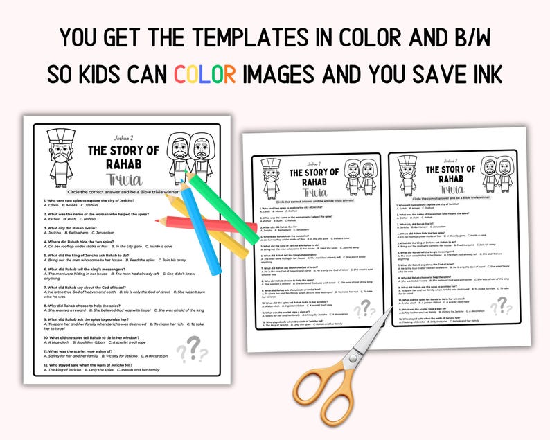 Rahab and the Spies | Scarlet Cord Bible Story | Walls of Jericho Story ...