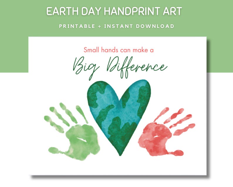 Earth Day Handprint Craft, Handprint Art, Handprint Craft Keepsake ...