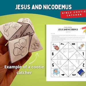 Jesus and Nicodemus Cootie Catcher – Born Again – John 3:1–21 in Color ...