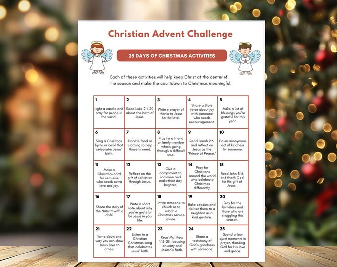 25 Days of Christian Christmas Activities: Printable Advent Calendar ...