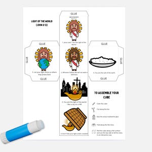 Light of the World Bible Craft Printable for Kids | Jesus is the Light ...