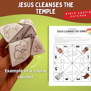 Jesus Cleanses the Temple Cootie Catcher, Jesus Clears the Temple ...