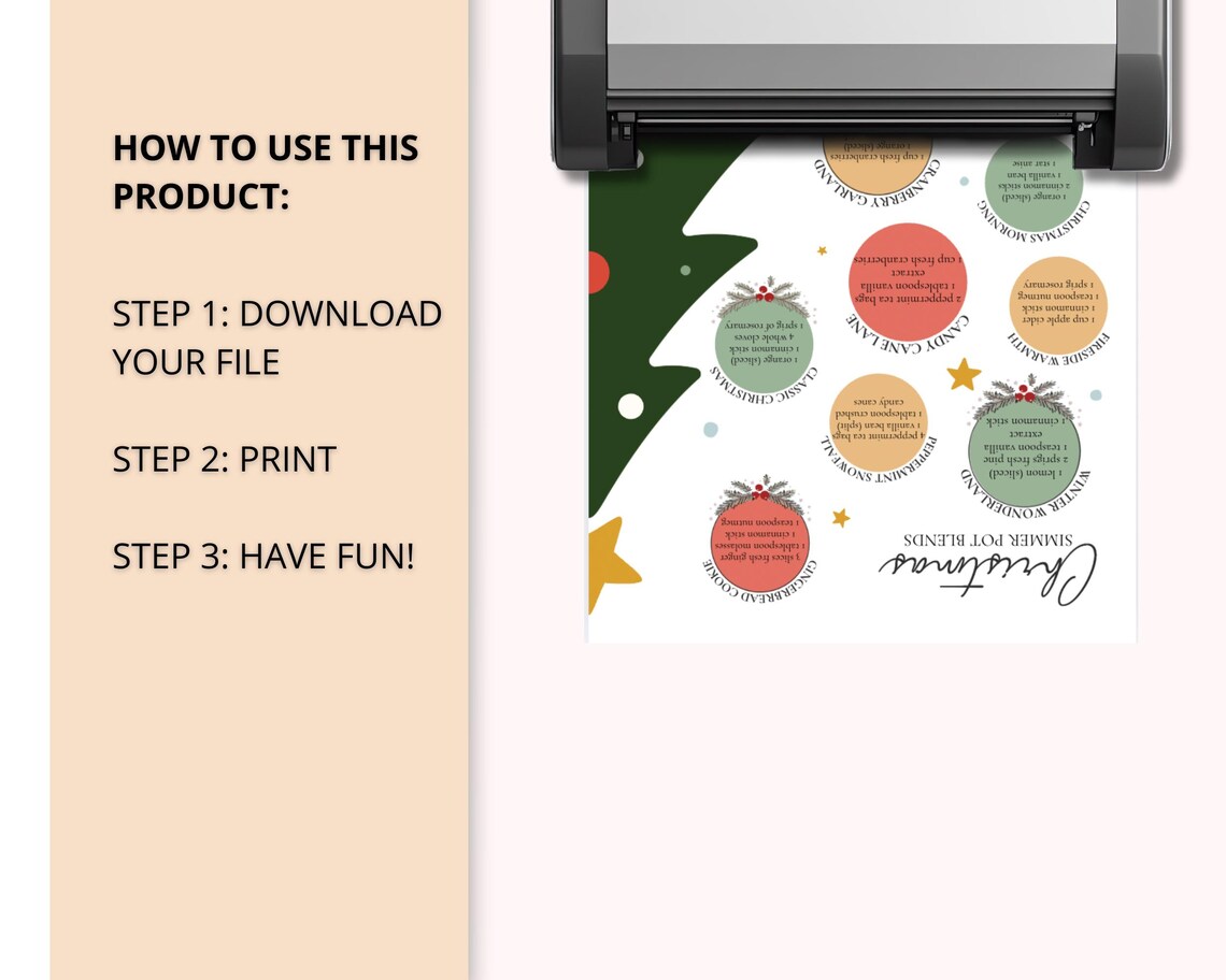 Christmas Simmer Pot Recipes Printable | Holiday Stovetop Potpourri ...