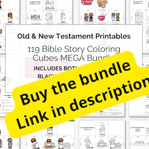 Jacob and Esau Printable Cube Craft, Fun Bible Activity for Kids, Bible ...