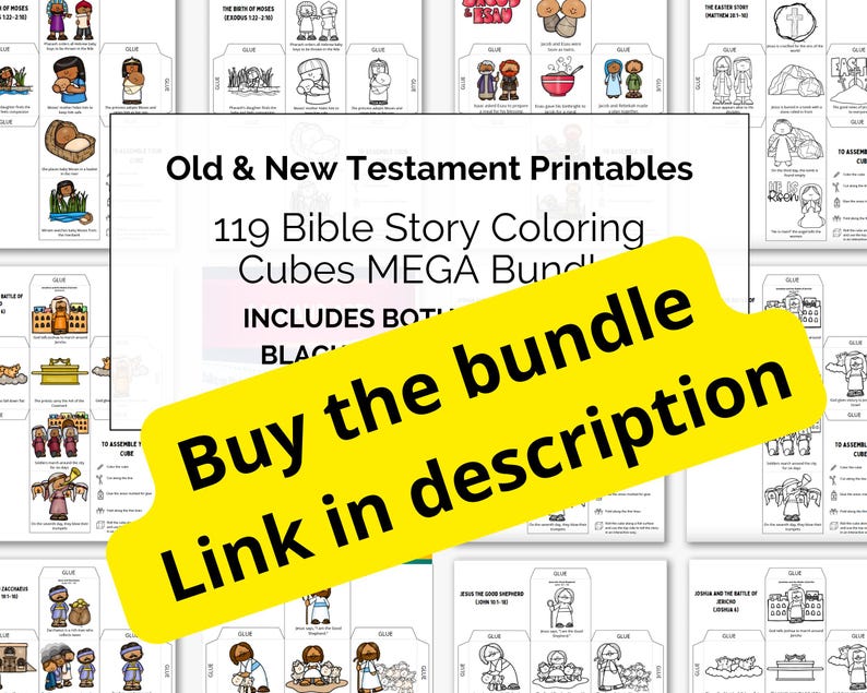 Jacob and Esau Printable Cube Craft, Fun Bible Activity for Kids, Bible ...