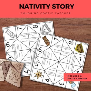 Nativity Story Cootie Catcher - Etsy