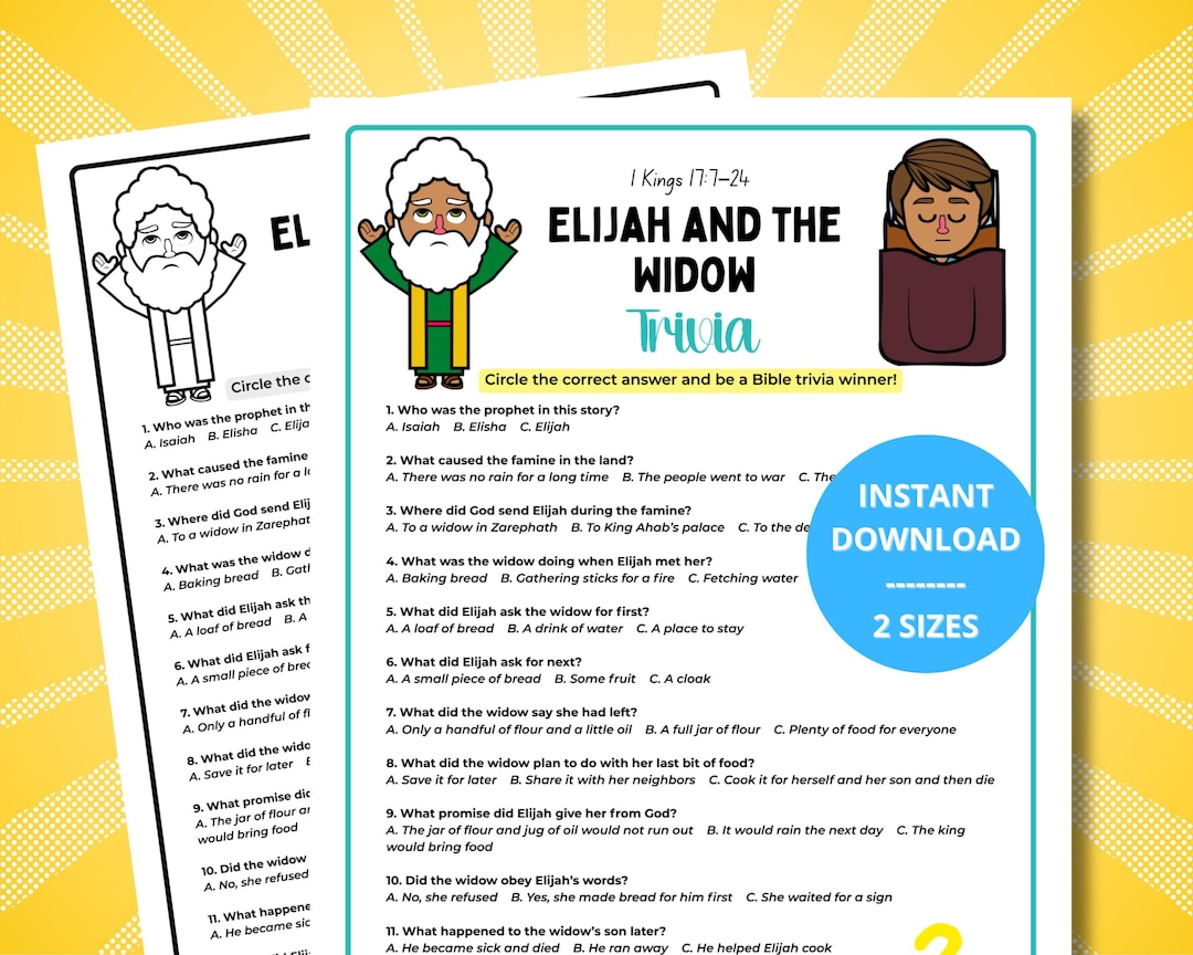 Elijah and the Widow Bible Story for Kids | Widow of Zarephath From 1 ...