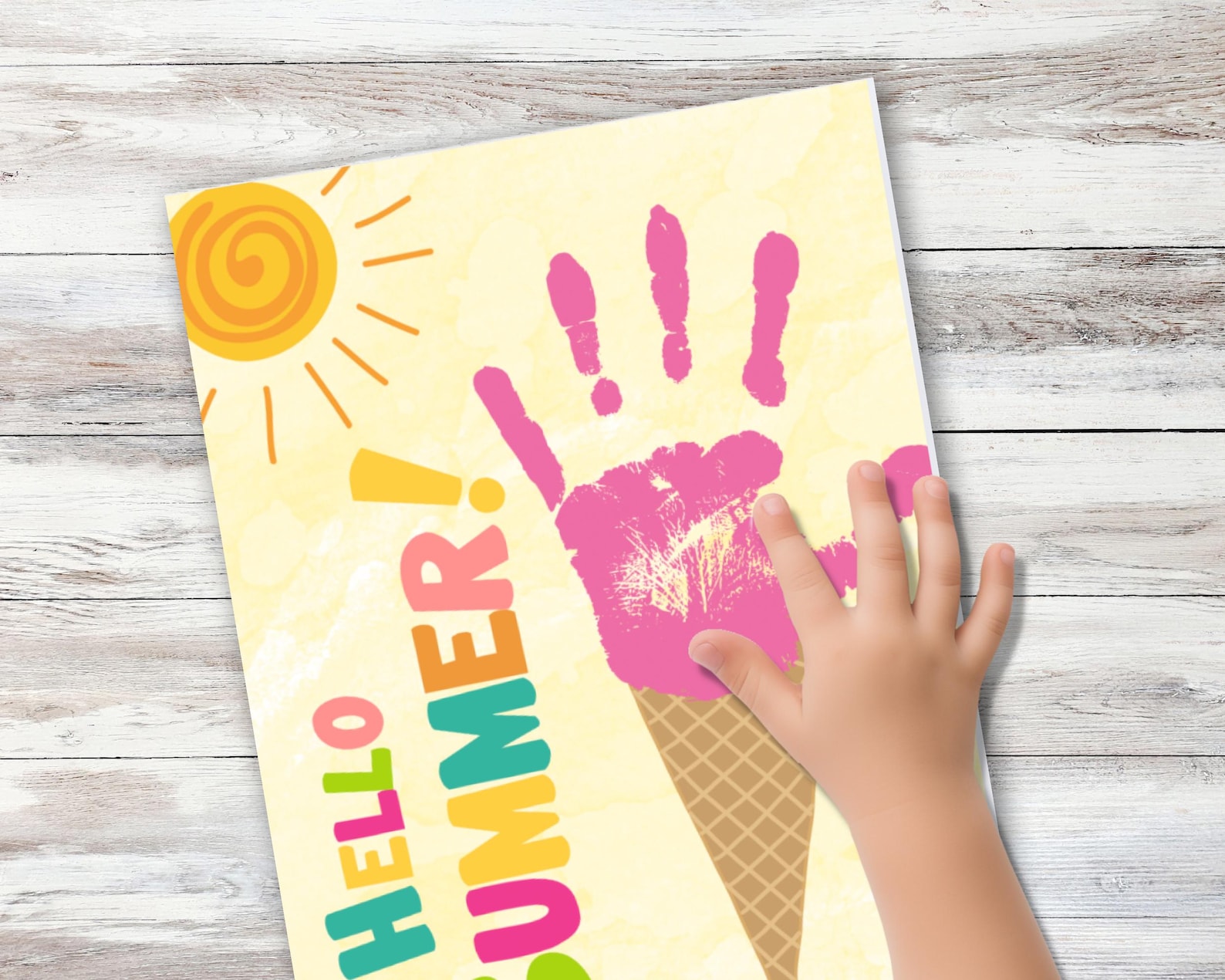 Summer Handprint Art, Summer Preschool Activity, Craft for Toddlers ...