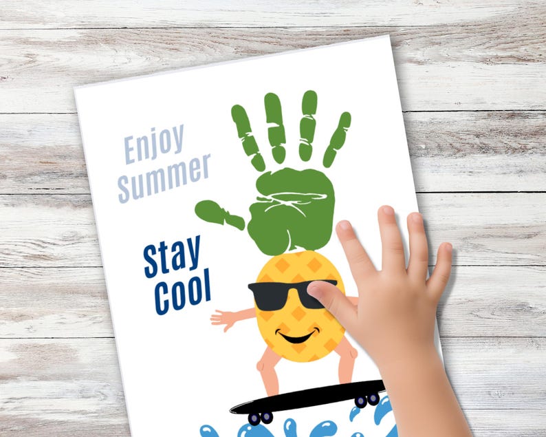 Summer Handprint Art, Summer Preschool Activity, Craft for Toddlers ...