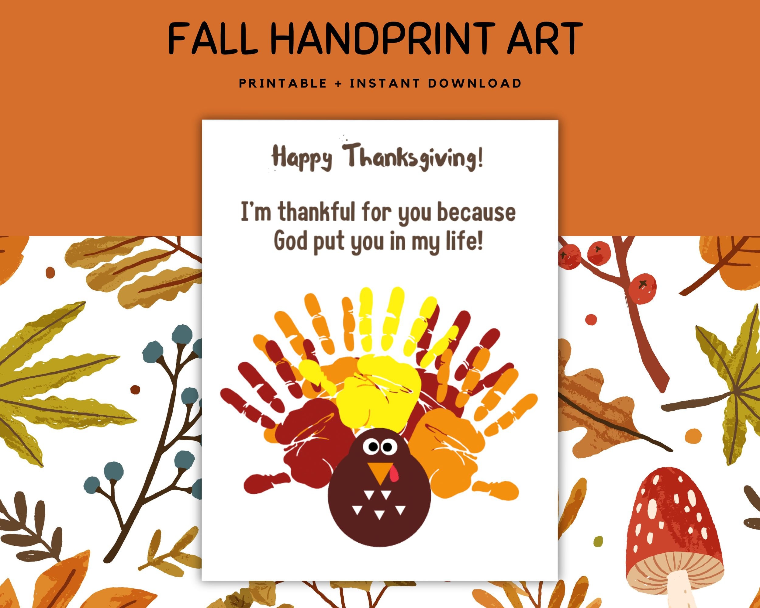Christian Handprint Art, Happy Thanksgiving Handprint Art ...