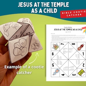 Boy Jesus in the Temple Cootie Catcher – Jesus in the Temple – Luke 2: ...