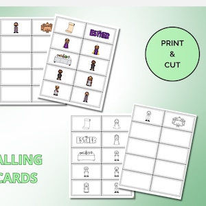 Queen Esther Bingo Set for Kids - Bible Story Activity, Esther Bible ...